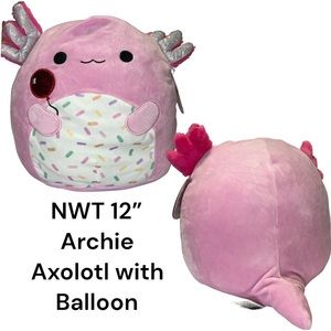 Kellytoy | Toys | Nwt 2 Squishmallows Archie The Axolotl With Balloon ...